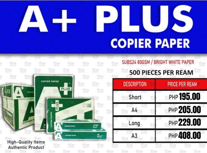 A+ Plus-Copier-Paper | Lazada PH