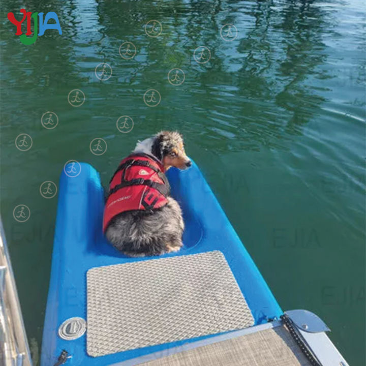 [dianc] Portable Inflatable Dog Float Dock Pet Inflatable Dog Ramp For ...