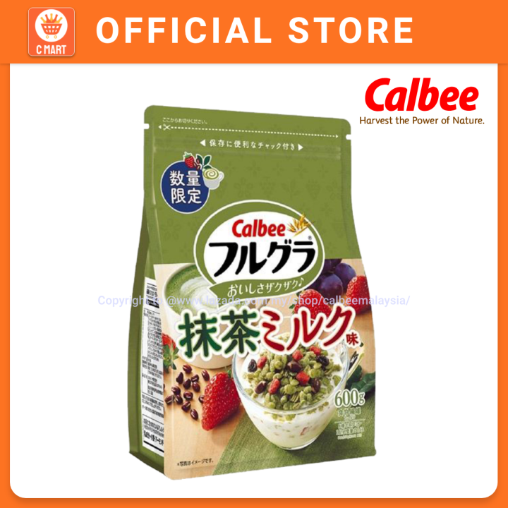 Calbee Matcha Milk Cereal / Granola / Oat / Grain Japan (Matcha Milk 550g) 日本卡乐比水果麦片谷物 | Lazada