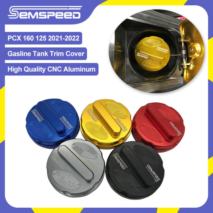 SEMSPEED Motorcycle Gas Tank Cover Diesel Fuel Oil Filler Gasline Trim ...