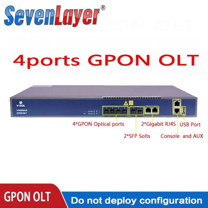 VSOL V1600G0 GPON OLT 4PON ports 4 PON SFP ports GPON OLT uplink compatible ONU ONT 1G 10G ...