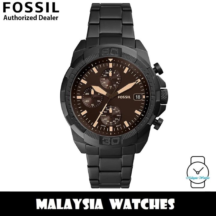 (OFFICIAL WARRANTY) Fossil FS5851 Bronson Quartz Chronograph Black ...