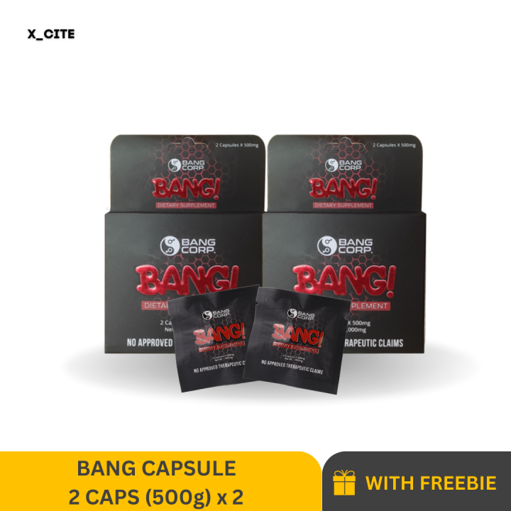 SET OF 2 ORIGINAL BANG Dietary Supplement for Men 2 capsules x 500mg | BANG CORP | Enlarger and ...