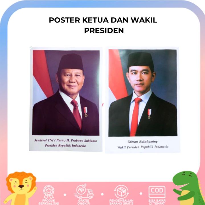 POSTER PRESIDEN DAN WAKIL PRESIDEN 2024-2029 | Lazada Indonesia