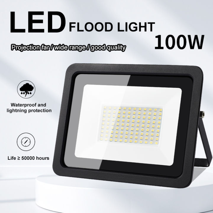 LED floodlight, high brightness spot light, outdoor 100W waterproof ...