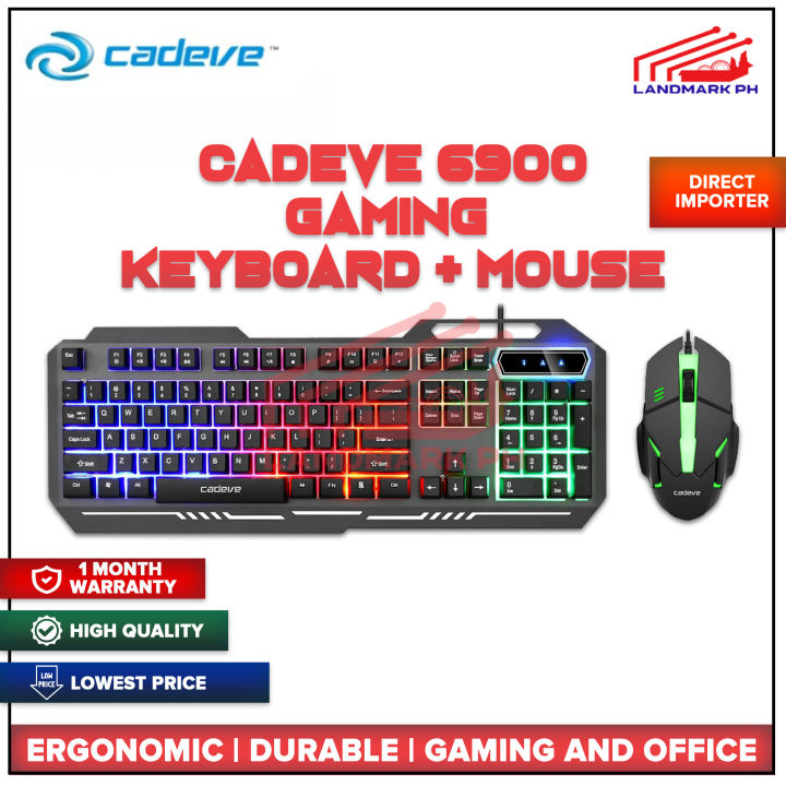 LANDMARK CADEVE 6900 GAMING KEYBOARD + MOUSE BUNDLE / GAMING / OFFICE ...