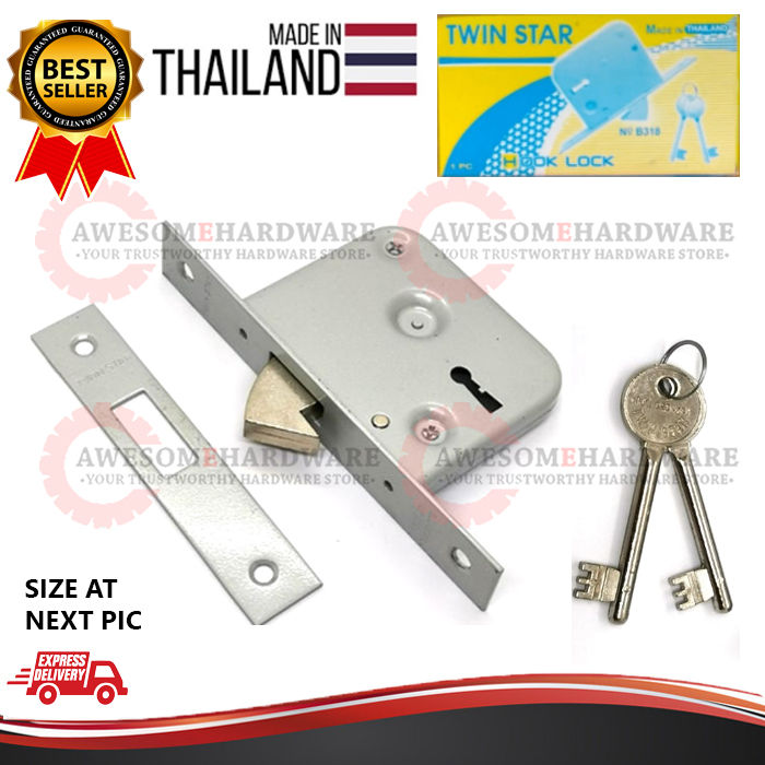 TWIN STAR B318 GRILLE HOOK LOCK SLIDING LOCK TO REPLACE FUDA ST GUCHI ...