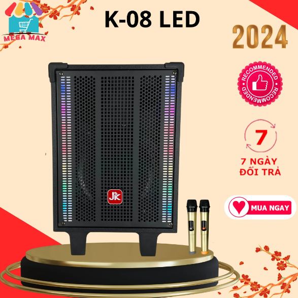 (New 2024)Loa Kéo Xách Tay Hát Karaoke Di Động Bluetooth JK K08 Bass 20 Công Suất 100W Giải Trí ...