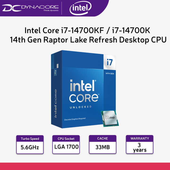 Intel Core i7-14700KF / i7-14700K 14th Gen Raptor Lake Refresh Desktop ...