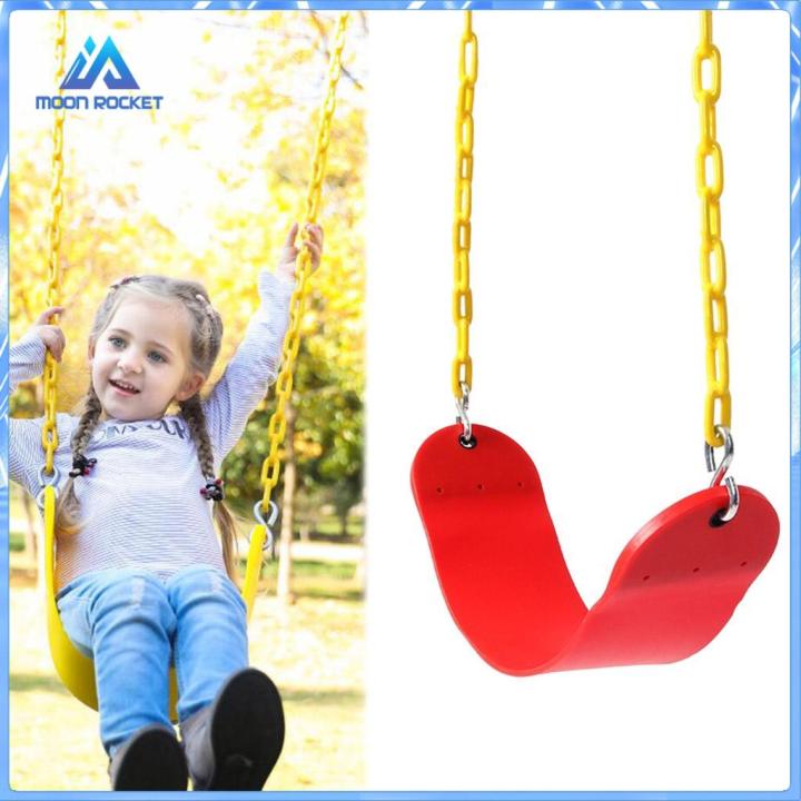 Moon ROCKET Heavy Duty Swing Seat w/ 66" Chain Garden Playground Swing ...