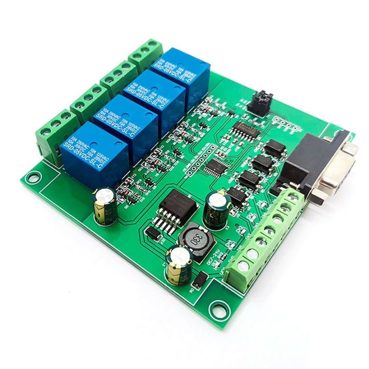 (RIHK) DC 7-24V Power Supply 4 Channel Modbus RTU Relay Module Support RS232/TTL UART Interface ...