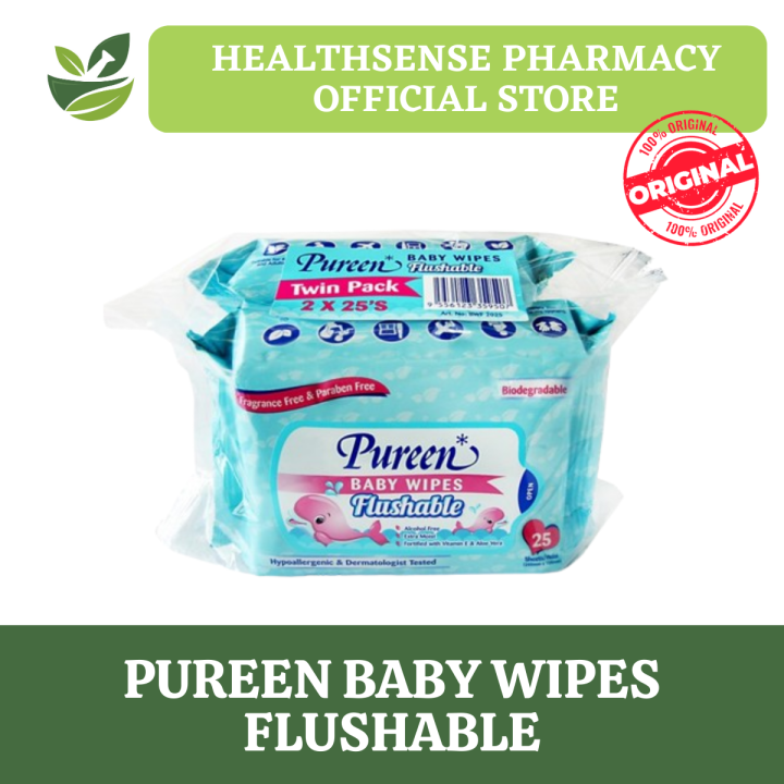 PUREEN BABY WIPES FLUSHABLE | Lazada