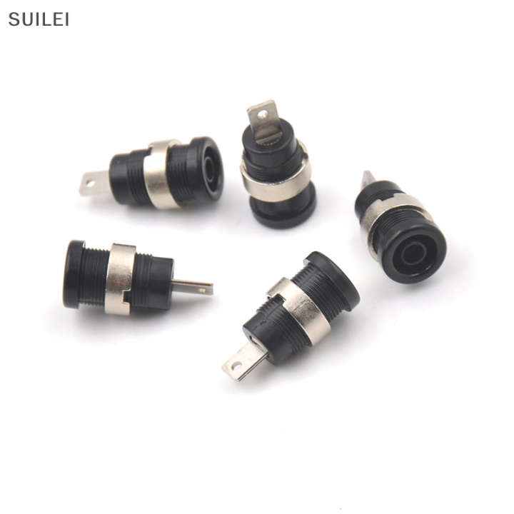 【Flash Sale】 5Pcs 4mm Banana Plugs Female Jack Socket Plug Wire ...