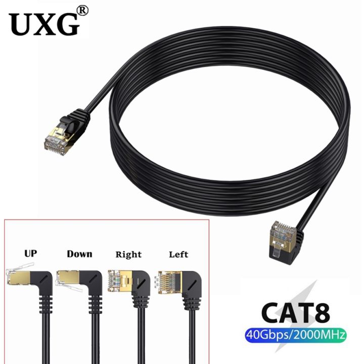 Ultra Cat8 Ethernet Cable SFTP 40Gbps 2000MHz Cat 8 RJ45 Network Lan 90 ...