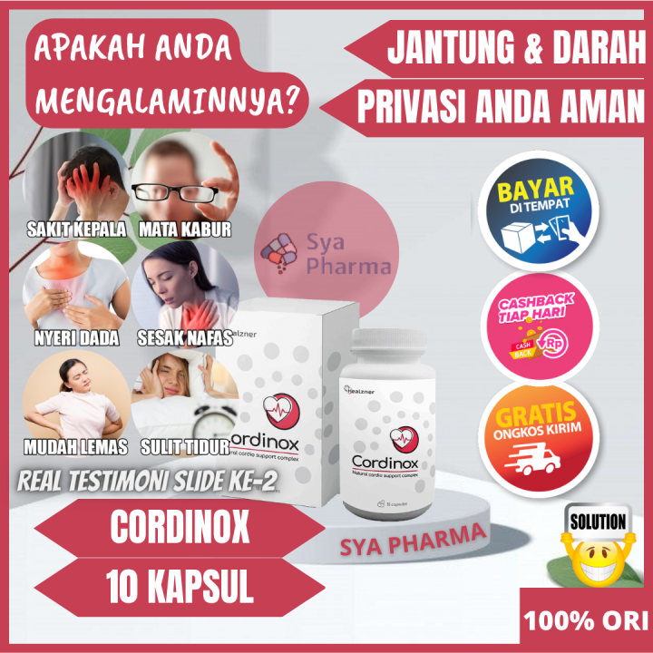 Kapsul Herbal Cordinox Obat Hipertensi, Darah Tinggi dan Kolesterol Isi ...