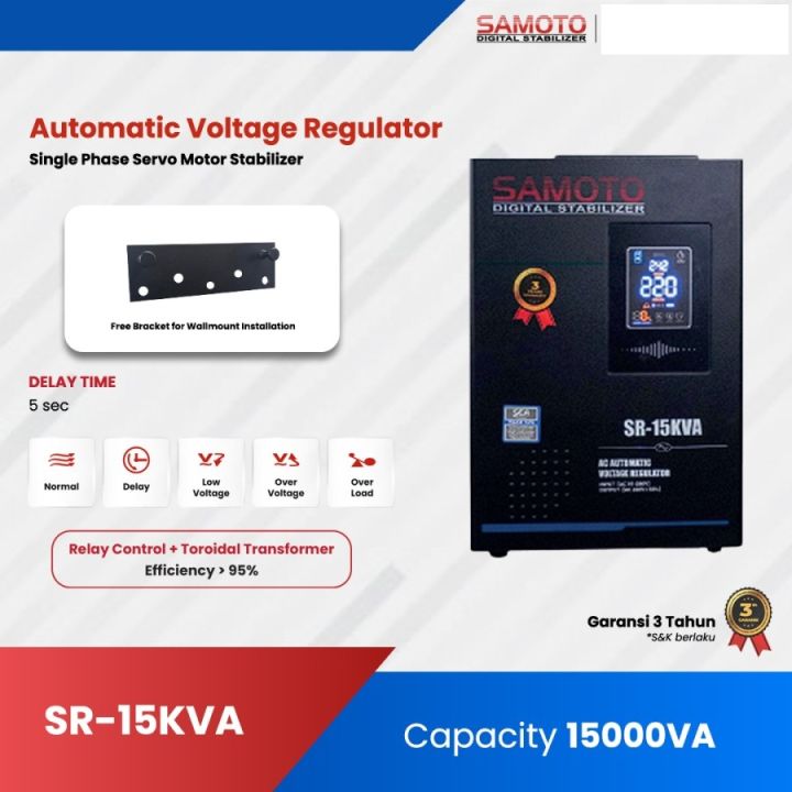 Digital Stabilizer Samoto Stavol Listrik Single Phase 15000va AVR Relay ...