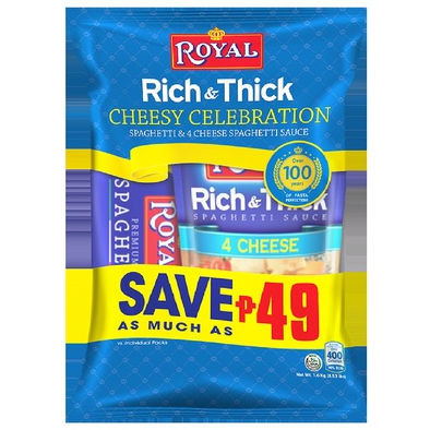 Royal Rich Thick Cheesy Celebration Spaghetti 4 Cheese Spaghetti Sauce ...