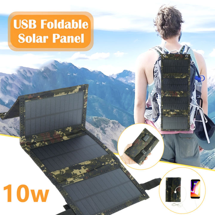QVUITL Foldable Solar Panel 5V Mini USB Solar Panel Waterproof Portable ...