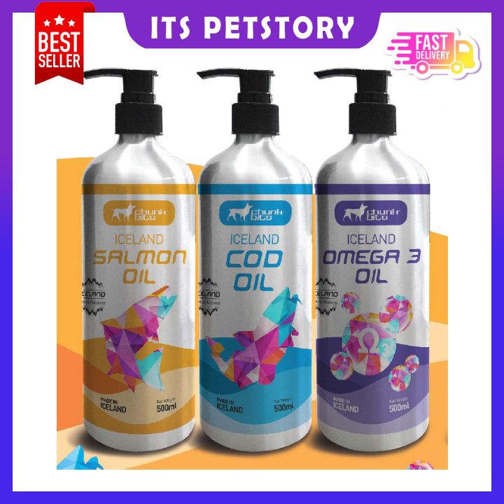 Chunk Bits Iceland Premium Fish Oil 100ml / 500ml Salmon Oil C-od Oil ...