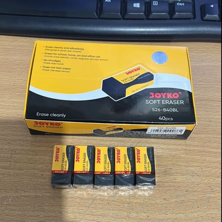 (5 pcs) Eraser / Penghapus hitam Joyko 526-B40BL | Lazada Indonesia