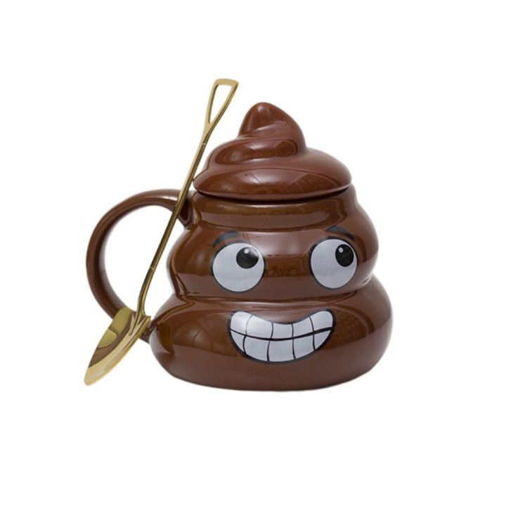 MICROE Poop Shape Milk Cup Ceramic 16 oz Mug Easy to Clean Multipurpose ...