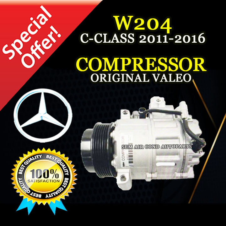 MERCEDES-BENZ W204 C-CLASS 2011-2016 YEAR 6PK ORIGINAL VALEO COMPRESSOR ...