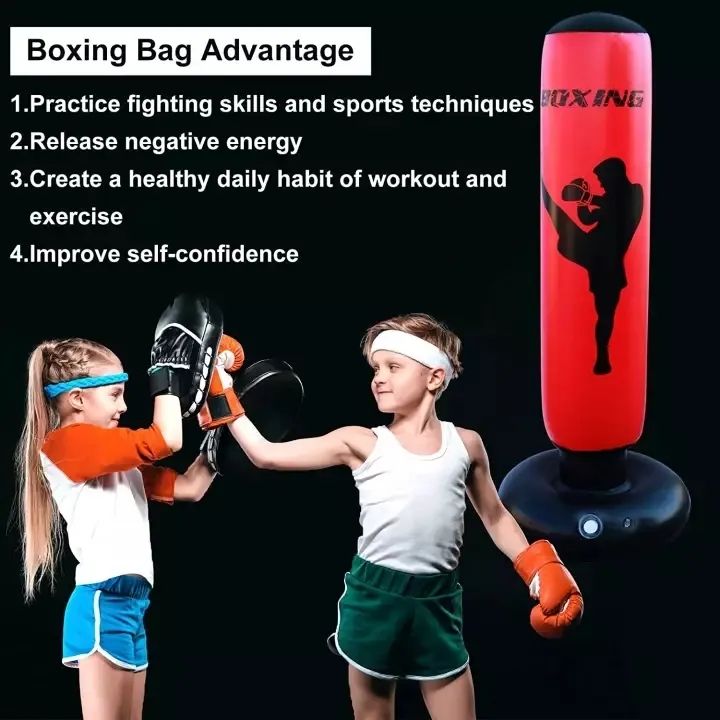 Inflatable Heavy Tumbler Tower Kick Boxing Target Bag for Dummy MMA ...