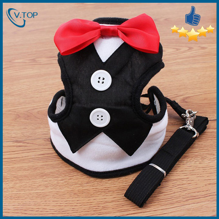V.top Sabuk Rantai Hewan Peliharaan, Kancing Dasi Kupu-kupu Gaya Tuxedo ...