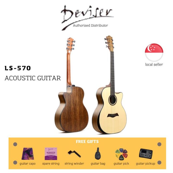 Premium 40-Inch Electric Acoustic Guitar with Electronic Pickup by ...