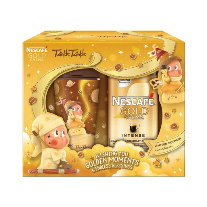 Nescafe Gold Crema Instant Coffee 200g. + แก้ว (Gift Set) ชุดของขวัญ ...