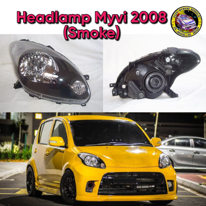BARU 2pc Lampu Myvi Depan Smoked Perodua Myvi 1st Generation | Lazada