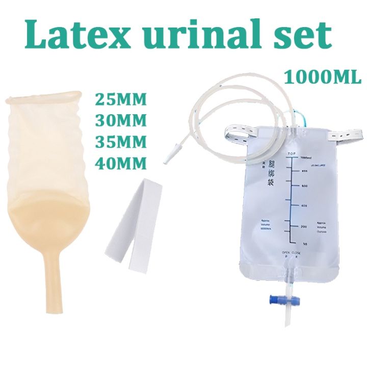 Latex urinal set-Urinal Stand Set with Latex Sleeve Urine Bag and ...