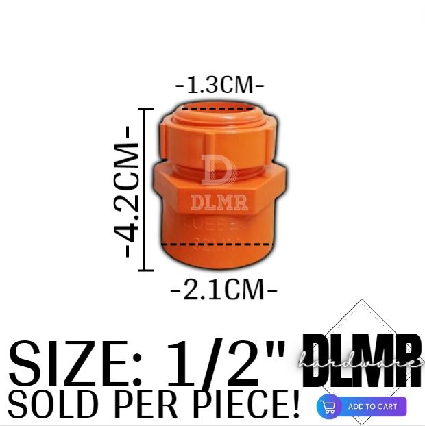 1PCS Orange Electrical Conduit Pipe Male Adapter with Locknut (1/2, 3/4 ...