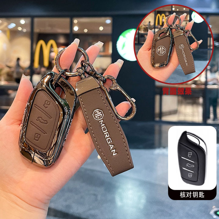 MG Zinc Alloy Car Remote Key Case Cover For MG MG6 ZS HS EV EZS EHS mg3 ...