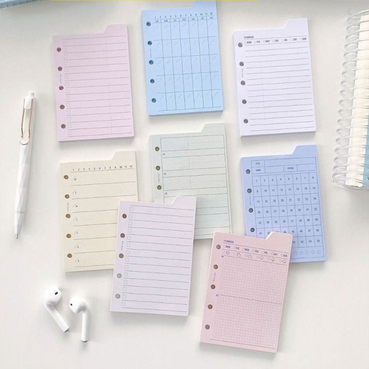 Roberta Line Grid Loose Leaf Notebook Refill Paper 30sheet Index Inside