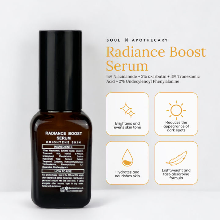 SOUL APOTHECARY: Radiance Boost Serum (niacinamide + α-arbutin ...