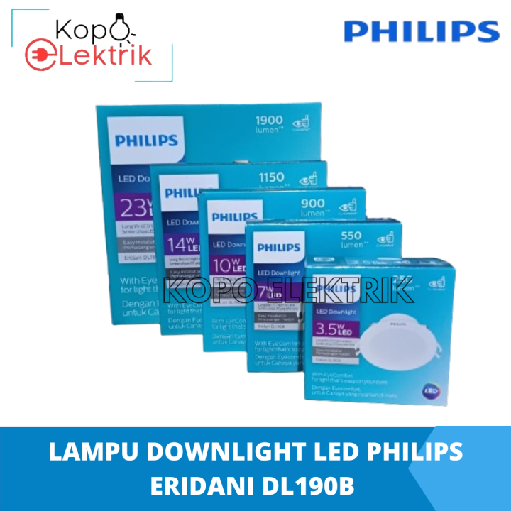 Lampu Downlight Philips Led Eridani DL190B 3.5w 7w 10w 14w 23w | Lazada ...