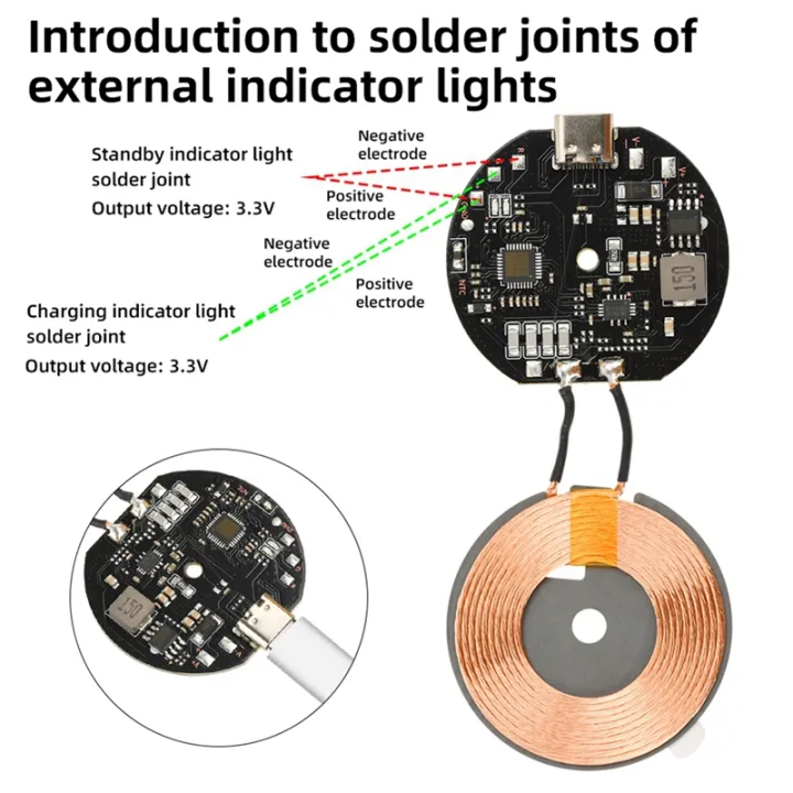 Fresh Type C 20W Wireless Charger Transmitter Module 12V 24V Fast ...
