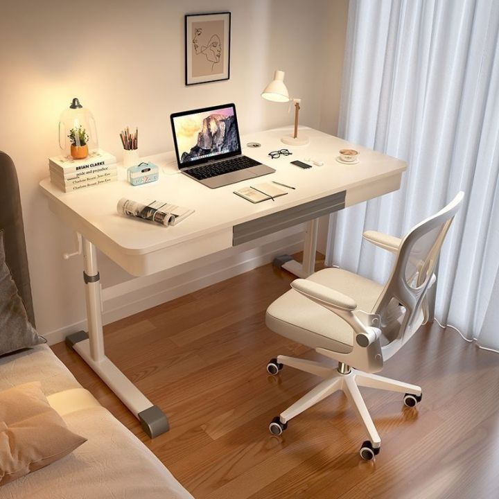 Height Adjustable Table Home Study Table With Drawers Student ...