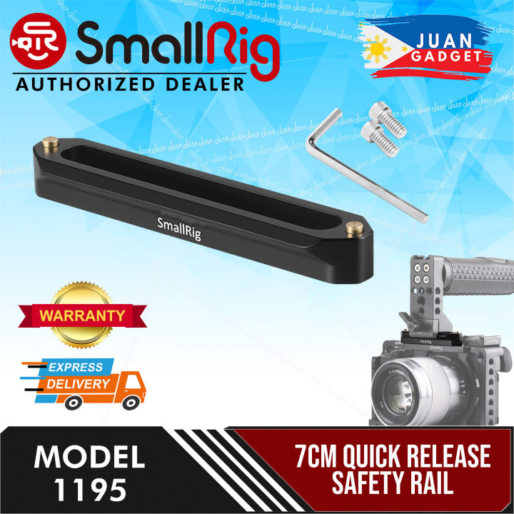 SmallRig Quick Release Safety Rail 7cm Long with Spring Loaded Pins for ...