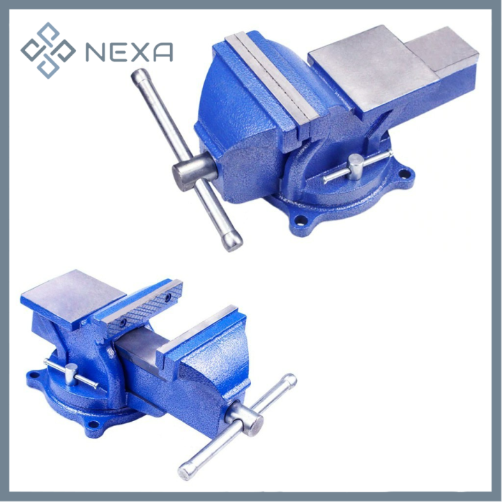 NEXA Heavy Duty Bench Vise Swivel Base with Anvil Table Clamp 3”/4”/5”/6”/8”/10” | Lazada PH