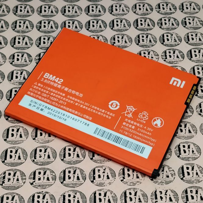 Batre Baterai Xiaomi Redmi Note 1 3G 4G BM-42 Original Battery BM-42 ...