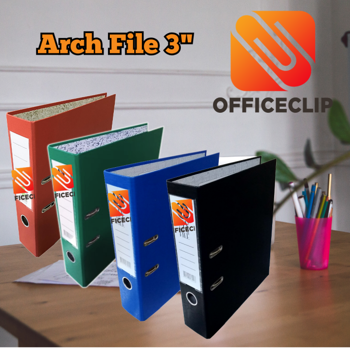 SIDE-CLIP 3 inch Lever Arch File Folder can fit F/C Long Legal paper ...