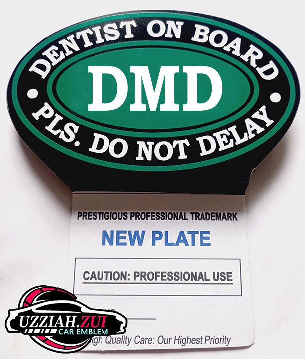 DMD DENTIST ON BOARD GREEN AND BLACK CAR EMBLEM | Lazada PH