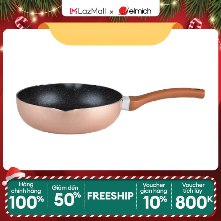 (Duy nhất từ 03-05.03)Chảo chống dính vân đá 3D Elmich EL4707OL size ...