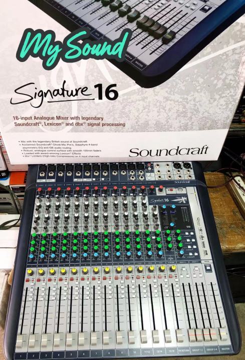 16 channel Signature 16 Compact analogue mixing SOUNDCRAFT with Built ...