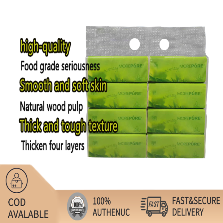 Organic green tea Facial Tissue Paper 4 ply 10 Packs Tissue Paper Towel ...