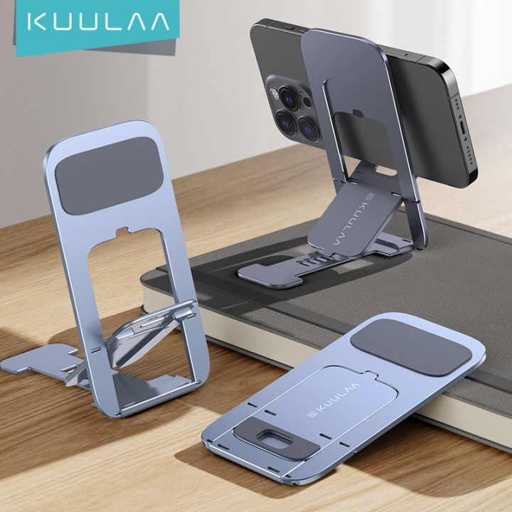 KUULAA Metal Adjustable Phone Stand Cellphone Holder Foldable ...