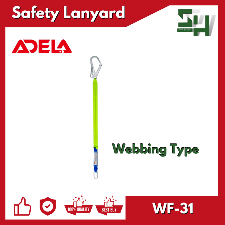 ADELA Single Safety Lanyard 1.5 Meters Length with Energy Absorber ...