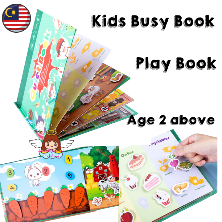 Montessori Kids Busy Book for kids ( 1 Book) Quiet Book / Buku ...